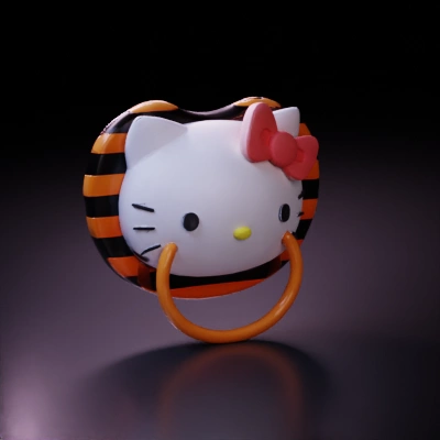 AI Hello Kitty with tiger stripes. 3D Models | Realistic Hello Kitty ...