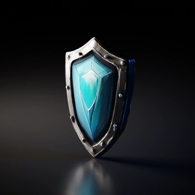 AI Medieval shield with metallic accents, angular design. 3D Models ...