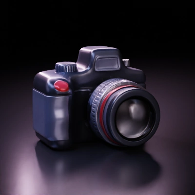 AI DSLR camera model, simplified design, realistic texture. 3D Models | Realistic DSLR camera ...