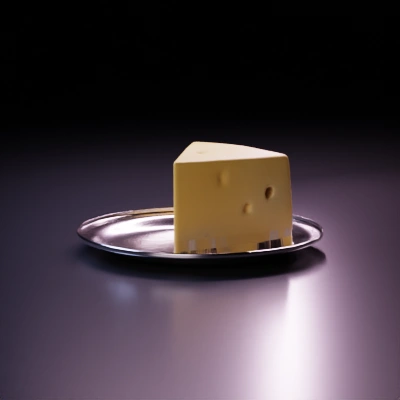 AI Triangle-shaped cheese slice with holes. 3D Models | Realistic ...