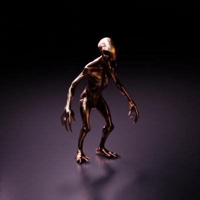 AI Terrifying humanoid creature, menacing look. 3D Models | Realistic ...