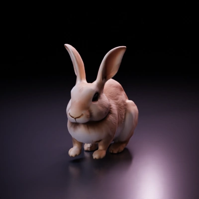 AI Small cute rabbit. 3D Models | Realistic Small cute rabbit. 3D ...