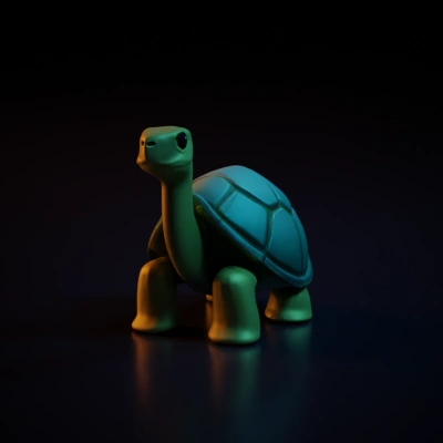 AI Cartoon turtle with dome-shaped shell. 3D Models | Realistic Cartoon ...