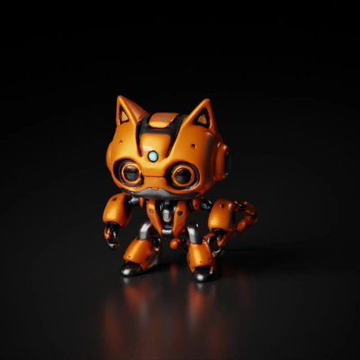 AI Robot cat, mechanical design, futuristic, small size. tail 3D Models ...