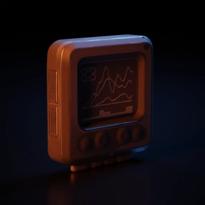 AI Futuristic handheld device with screen and buttons. 3Dモデル | thisnaが ...