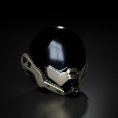 AI Futuristic helmet with visor, tech design. 3D Models | Realistic ...