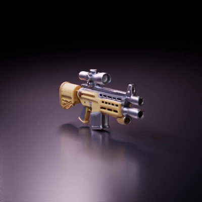 AI Futuristic sniper rifle, heavy scope, tactical design. 3D Models ...