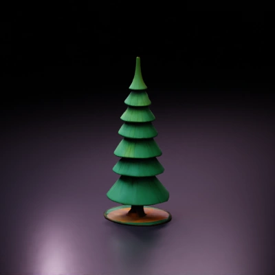 AI Conical tree with layered branches. 3D Models | Realistic Conical ...